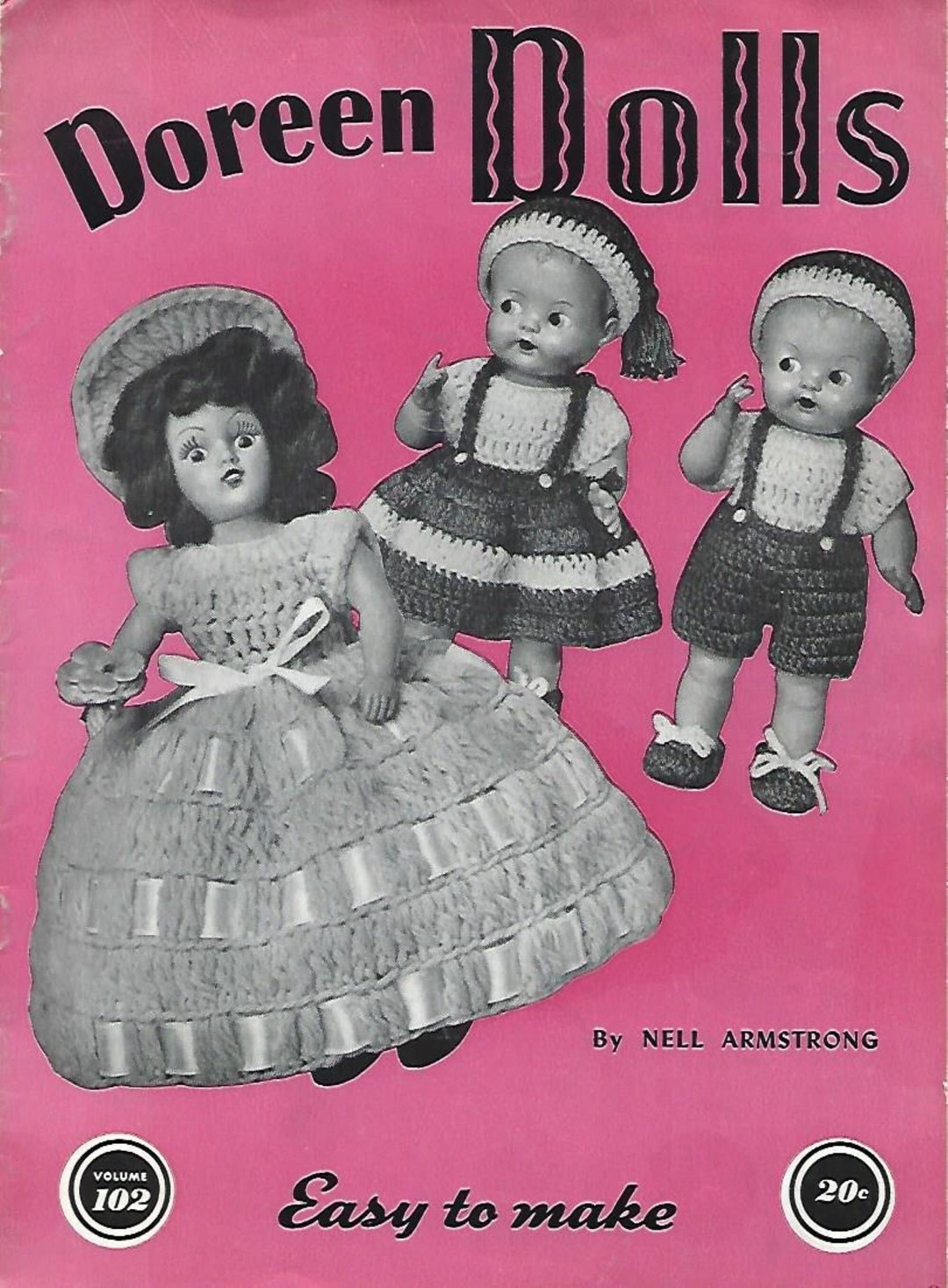 Vintage Doreen Dolls Crochet Outfit Patterns: 8-11 Inch Dolls (PDF ...