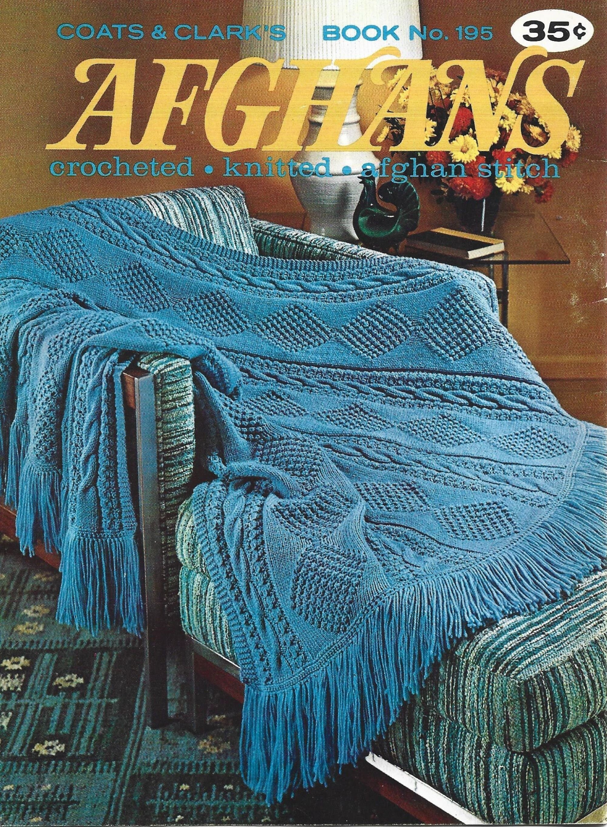 Vintage Afghan Patterns in Crochet, Knit, Afghan Stitch, Hairpin Lace ...