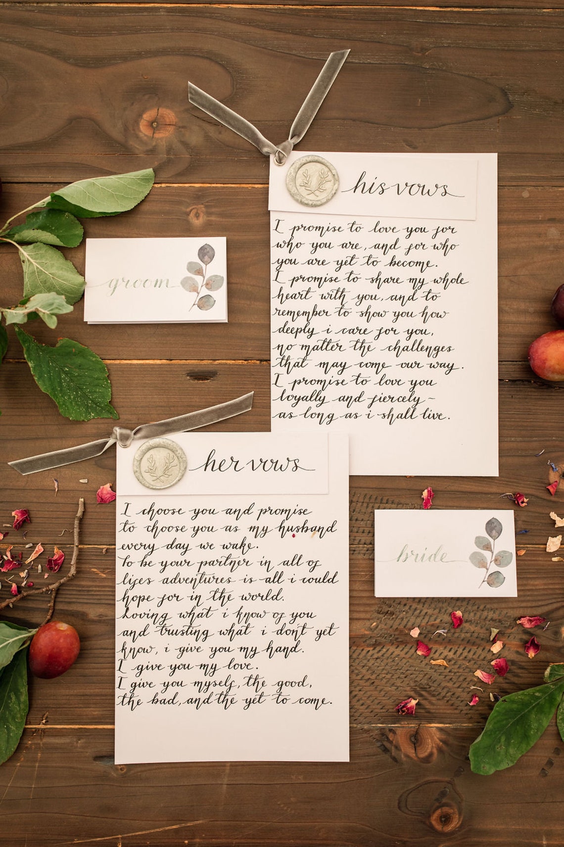 Hand Written Wedding Vows Custom Wedding Vows Wedding - Etsy