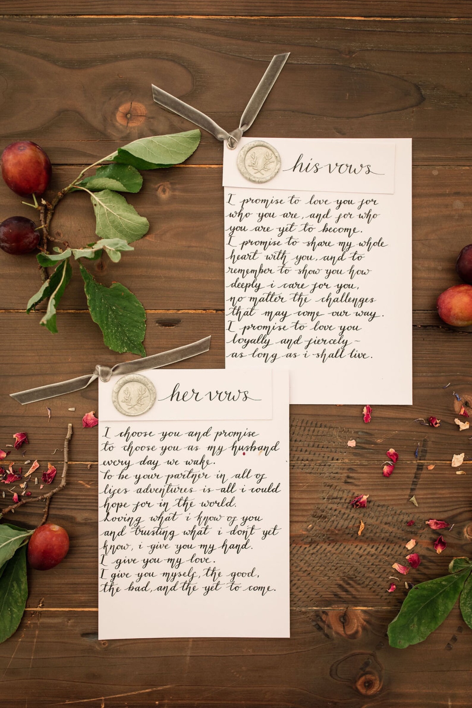 Hand Written Wedding Vows Custom Wedding Vows Wedding - Etsy