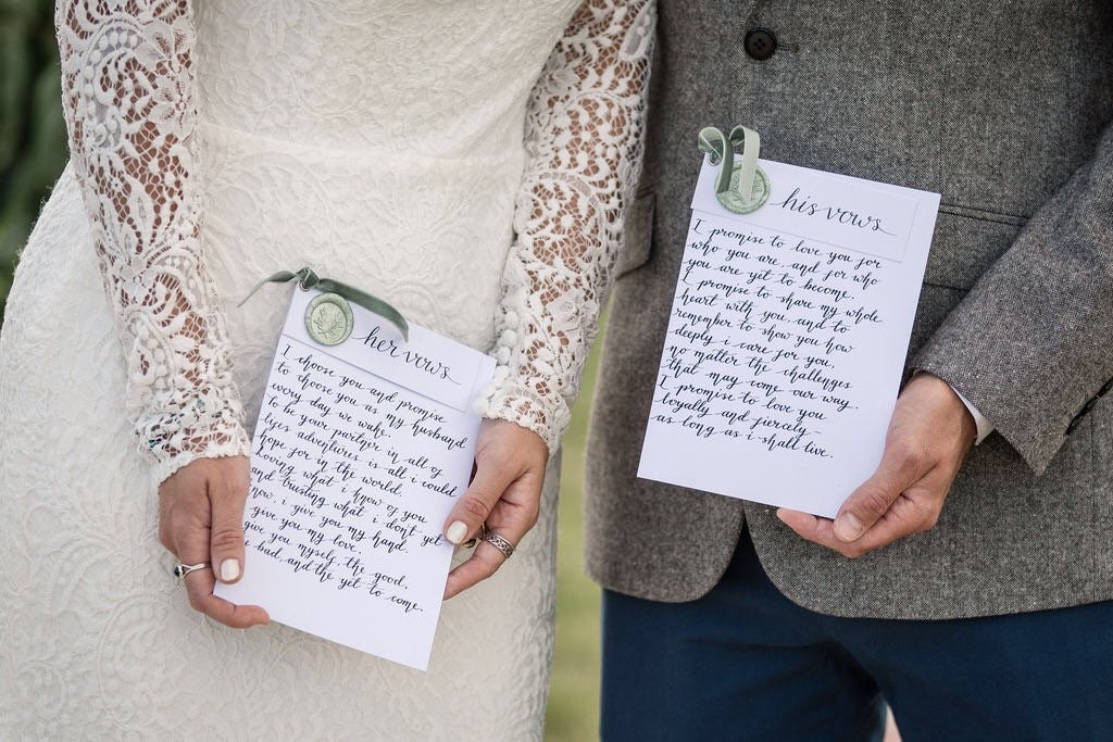 Hand Written Wedding Vows Custom Wedding Vows Wedding - Etsy