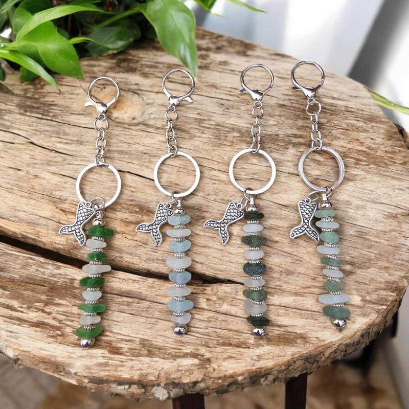 Sea Glass Keychain - Etsy