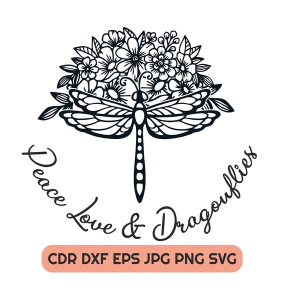 Dragonfly Mandala Svg - Etsy
