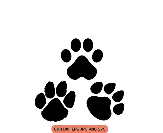 Dog Paw Svg Cricut Files Paw Print Clipart Digital Download - Etsy