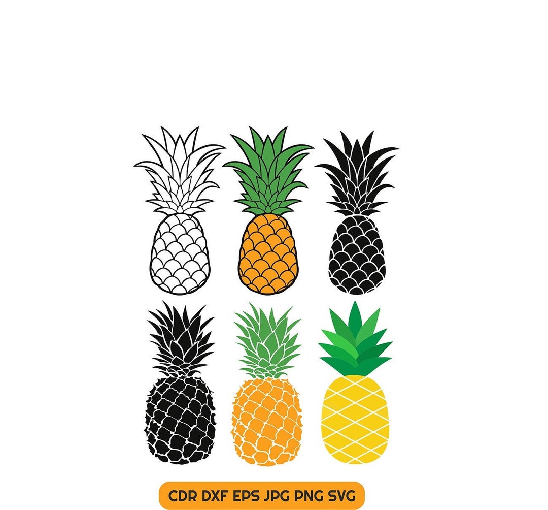 Pineapple Svg Clipart, Summer Fruit Dxf Cut File, Pineapple Cricut ...