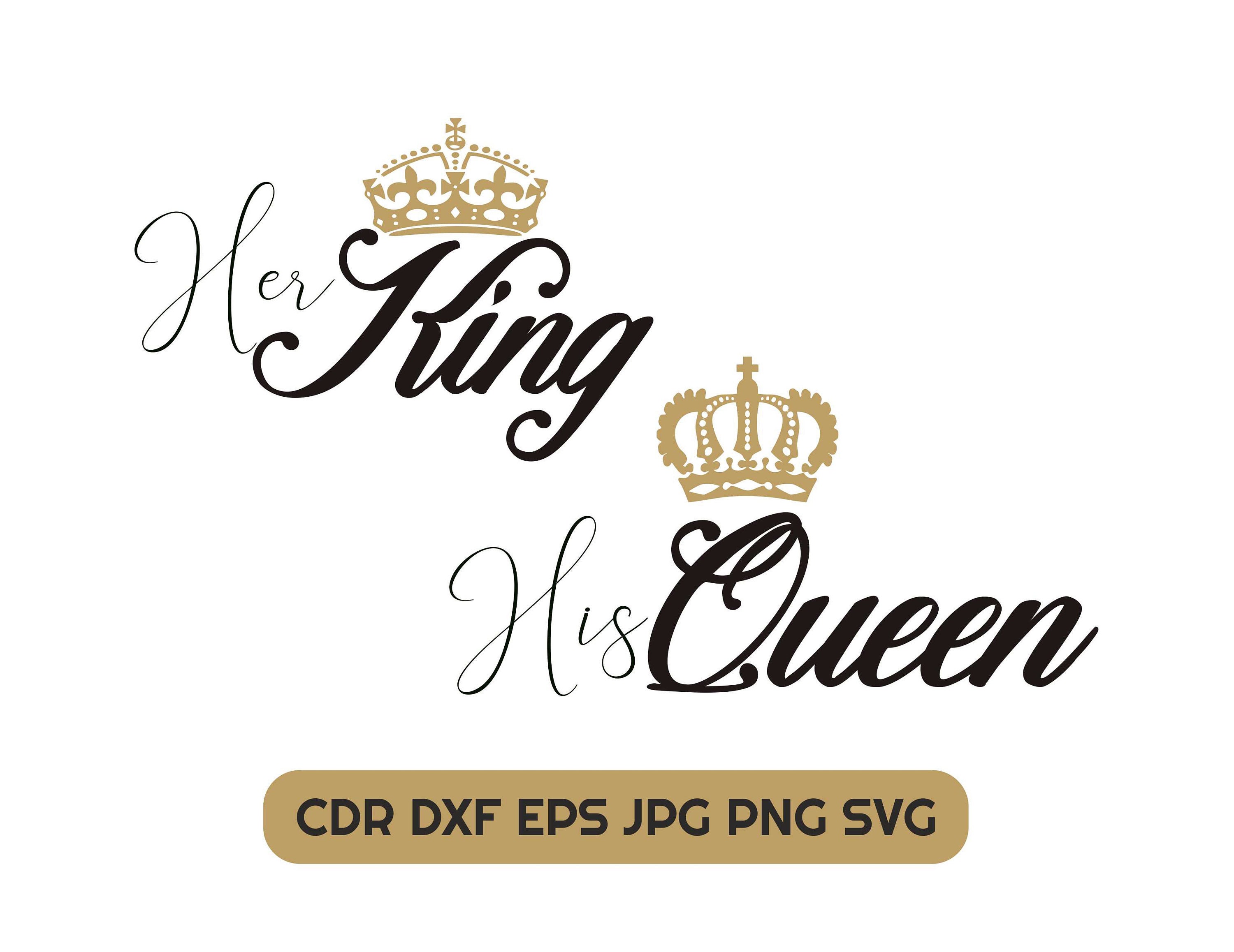 King Ang Queen Svg Cutting Files Vector King Svg Files for - Etsy