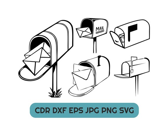 Mailbox Svg Mail Box Svg Mailbox Clipart Box for Mail Svg | Etsy Canada