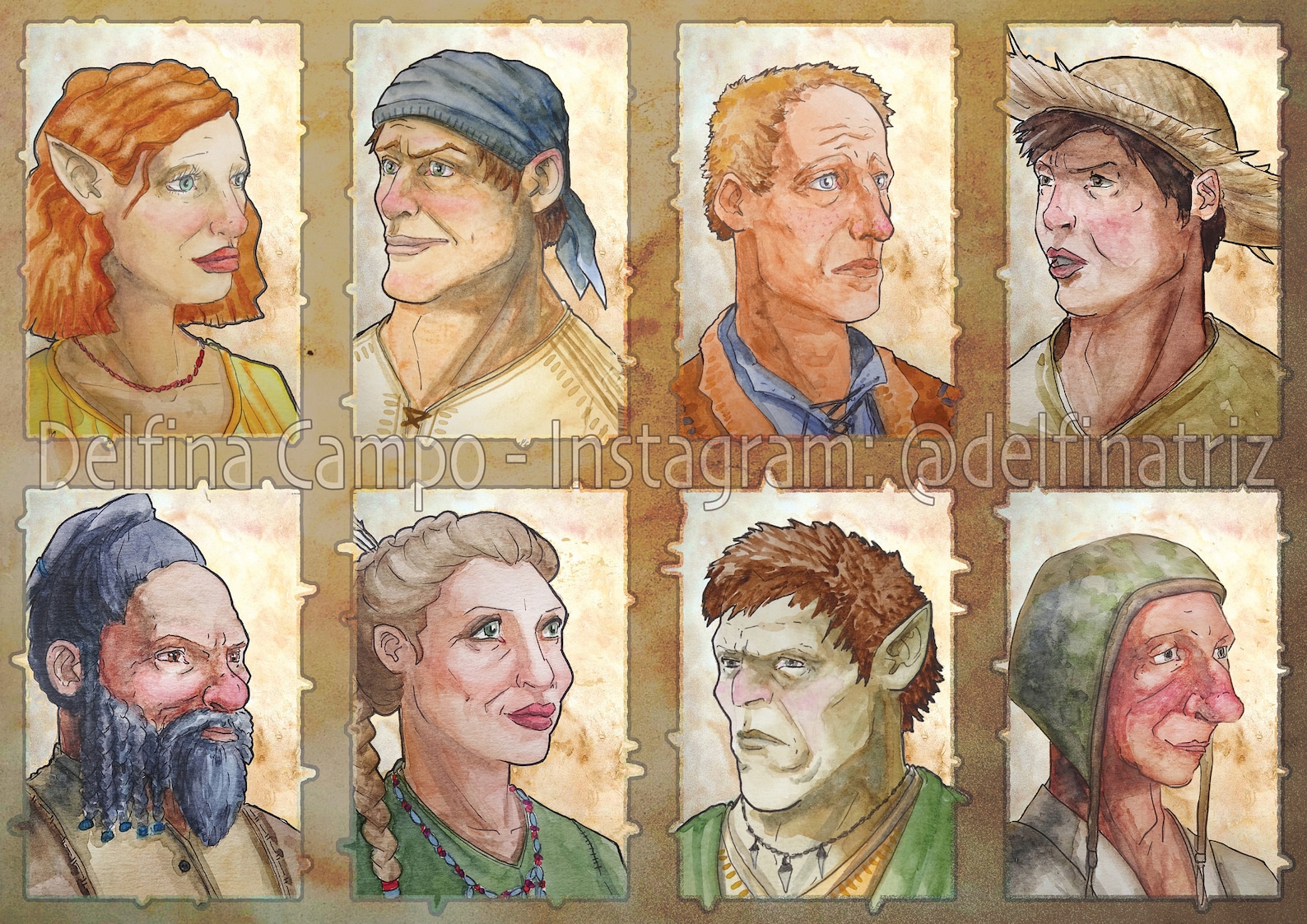 Value Set of 48 RPG Printable Characters for Table Top Games - Etsy