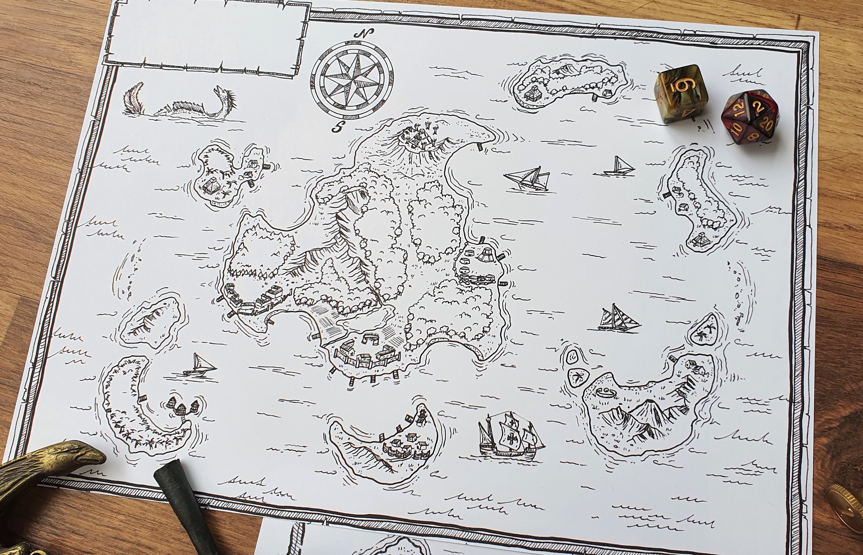 Gods Hand and Nido Two Printable Adventure Maps Coloring Page - Etsy