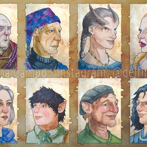 Value Set of 48 RPG Printable Characters for Table Top Games + Paper ...