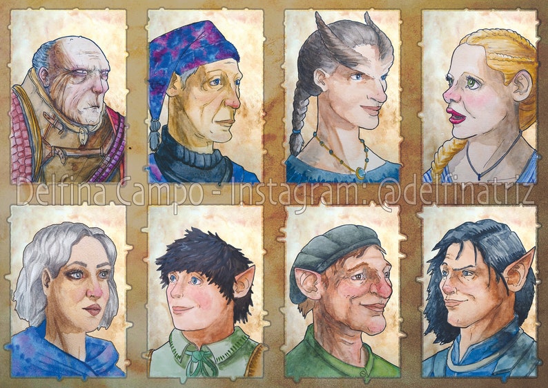 Value Set of 48 RPG Printable Characters for Table Top Games - Etsy