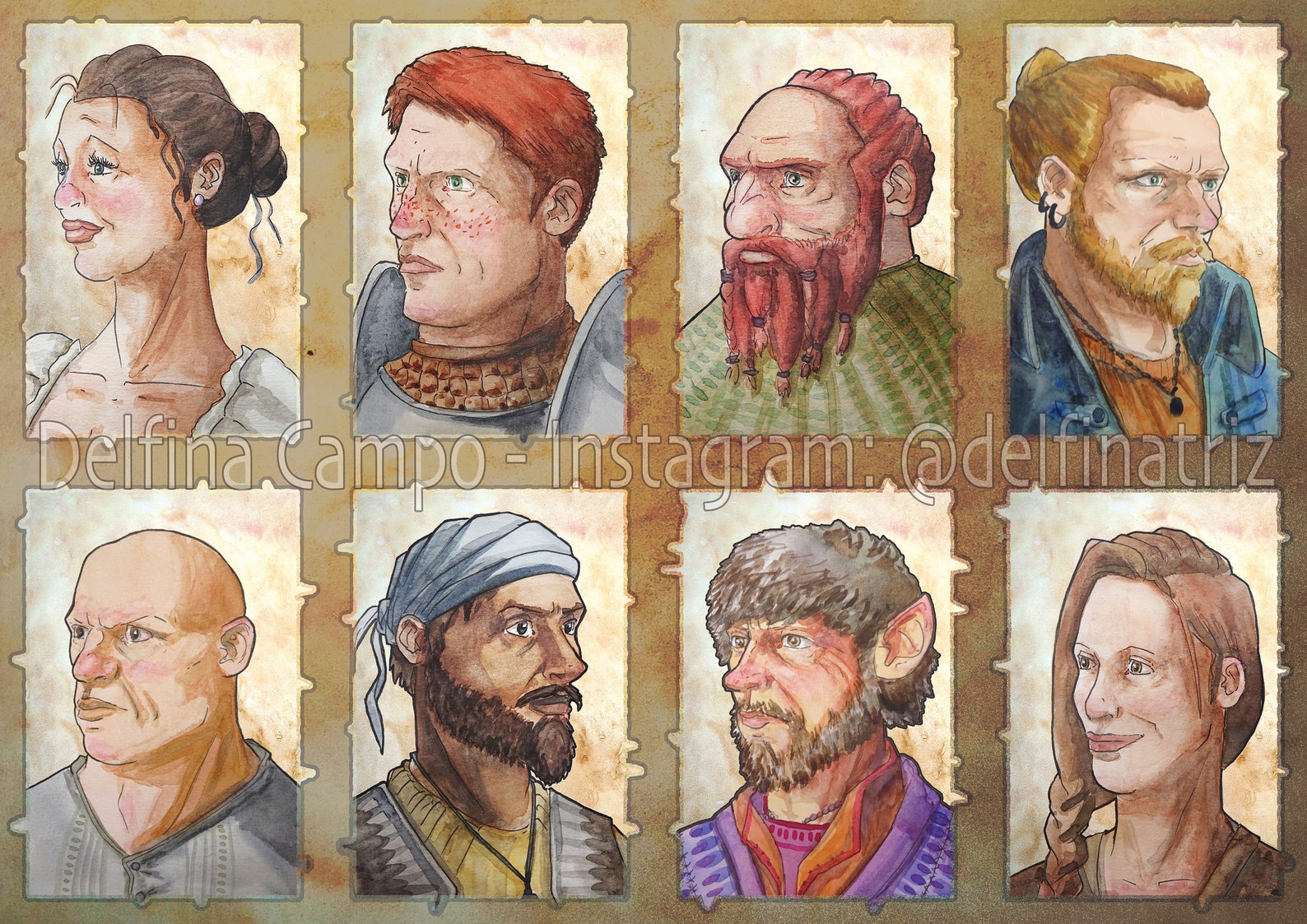 Value Set of 48 RPG Printable Characters for Table Top Games - Etsy