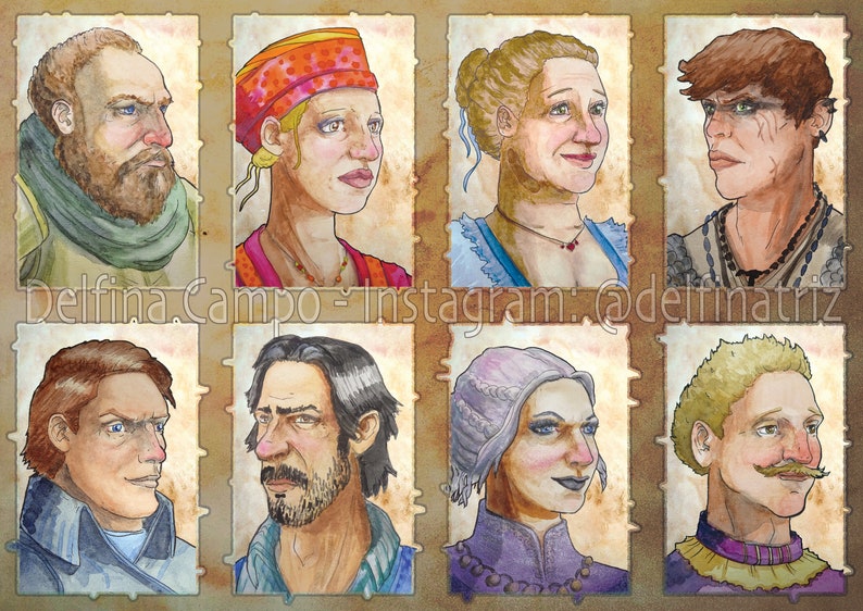 Value Set of 48 RPG Printable Characters for Table Top Games - Etsy