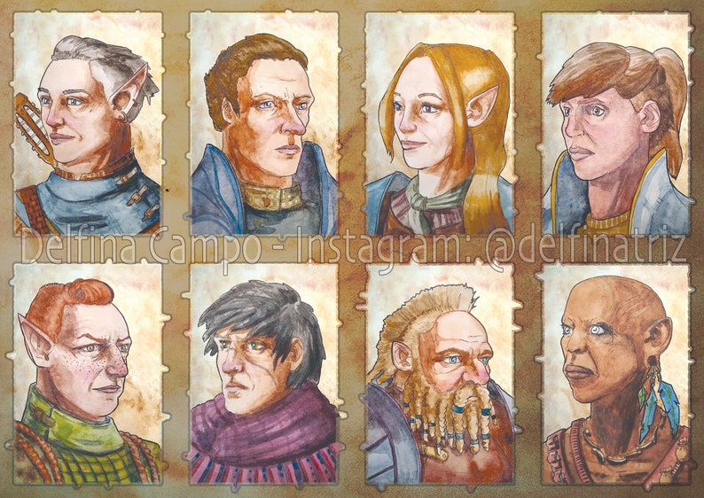 Value Set of 48 RPG Printable Characters for Table Top Games - Etsy