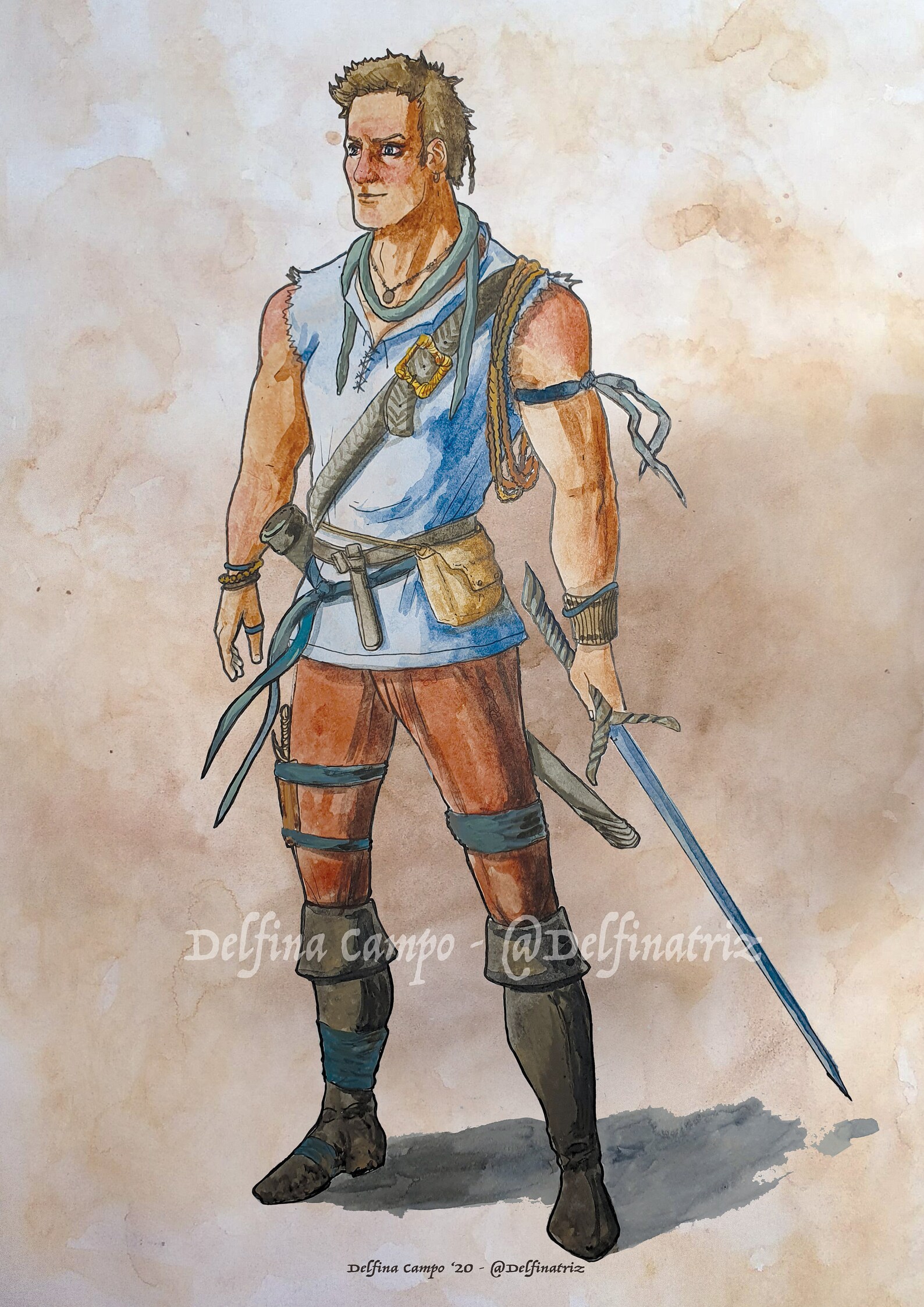 Custom Hand Drawn RPG Character Commission Digital - Etsy