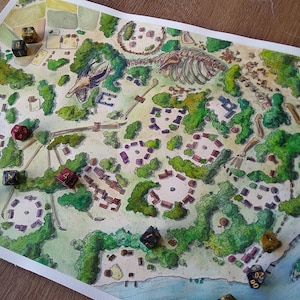 Dragon Land Printable Fantasy Map - Etsy