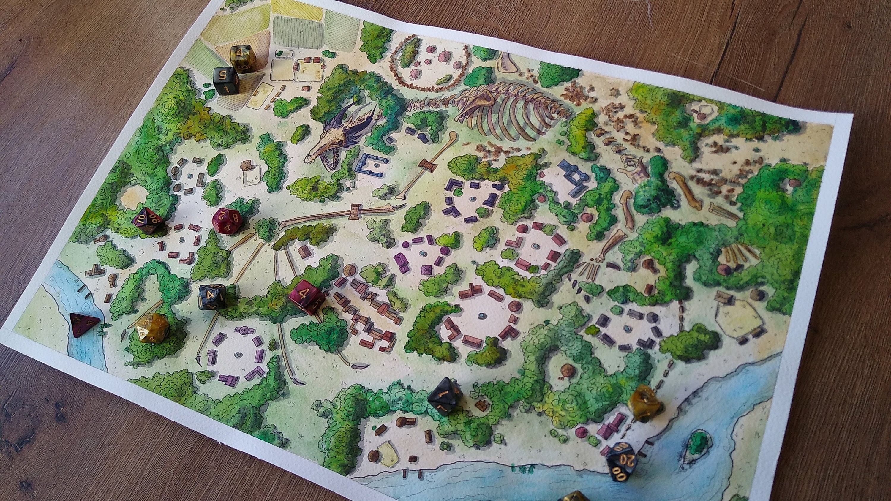 Dragon Land Printable Fantasy Map - Etsy