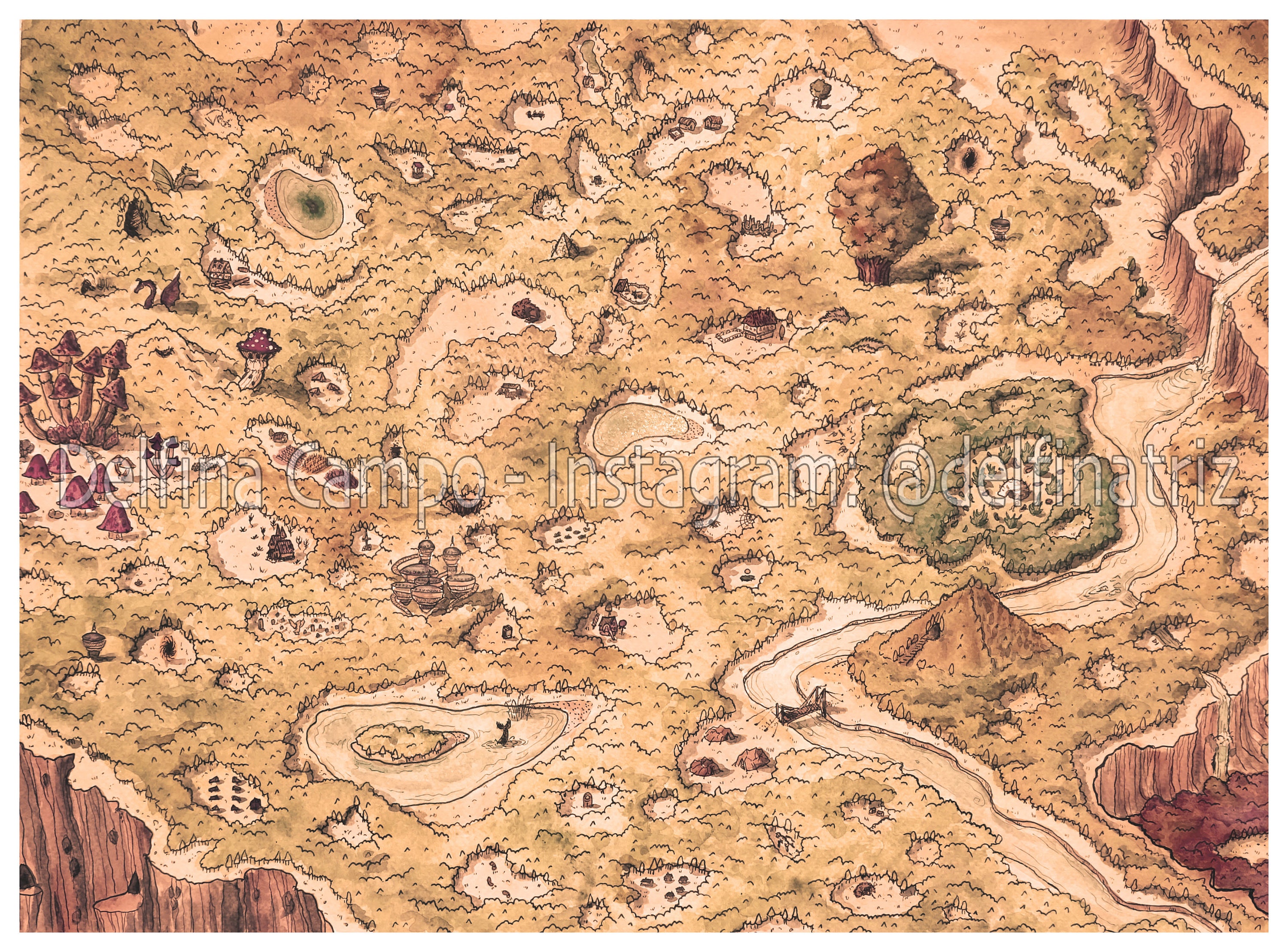Enchanted Forest Printable Fantasy Map - Etsy Australia
