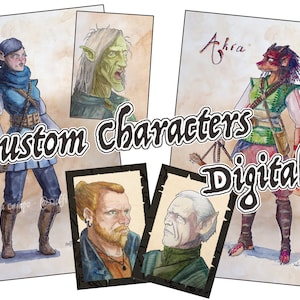 Custom Hand Drawn RPG Character Commission - Digital - Etsy