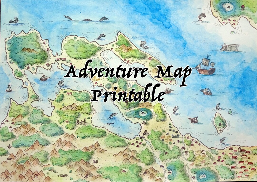 Lake Shore - Printable Fantasy Map - Etsy
