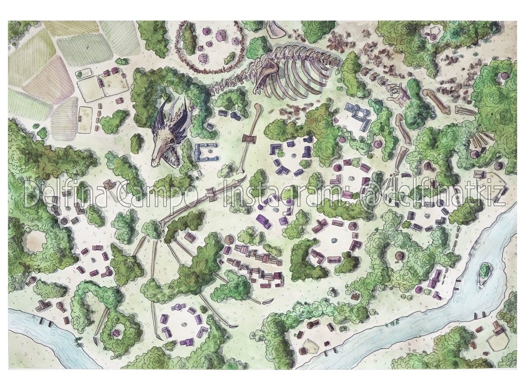 Dragon Land Printable Fantasy Map - Etsy