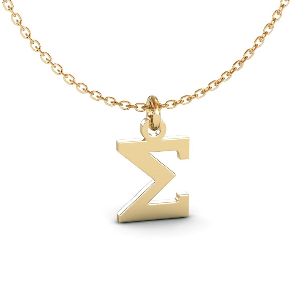 Tiny Greek Letter Sigma Necklace, Sigma Symbol Necklace, Sigma Symbol ...