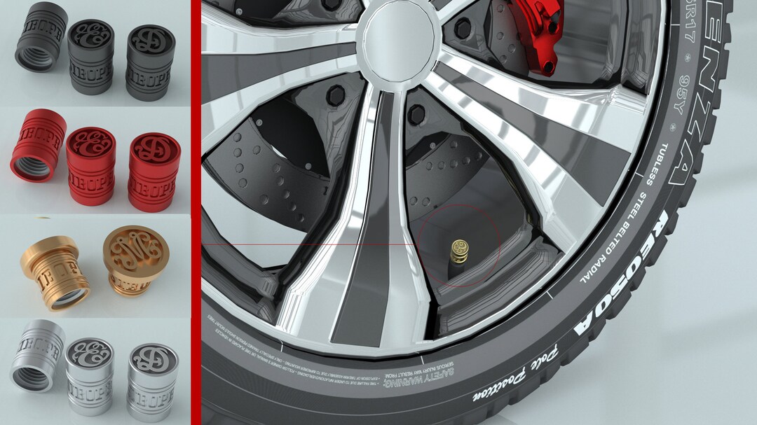 4pcs High-quality Monogram Initial ABS Plastic Tire Valve Stem - Etsy