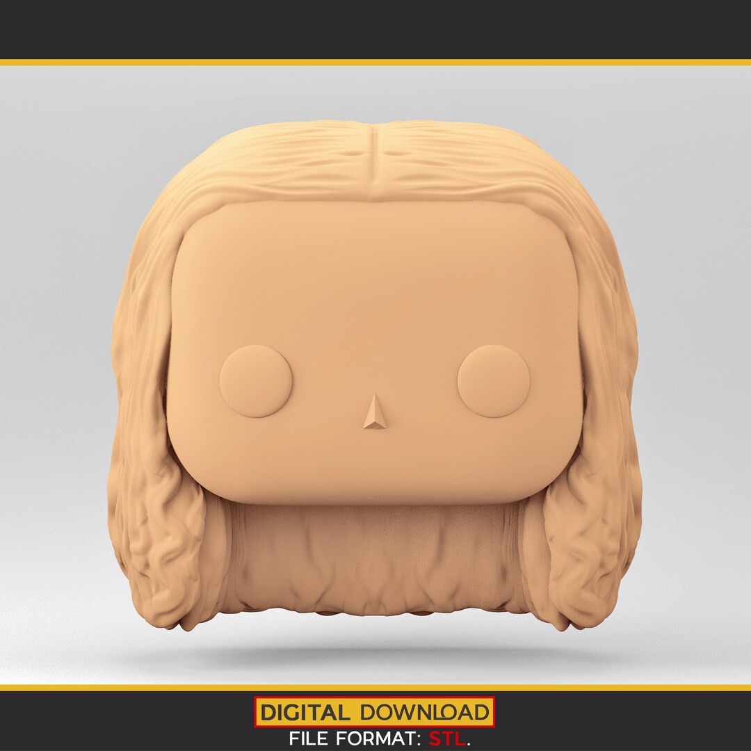 A Female Head 3D Model in a POP Style for 3D Printing. Curly Hair. STL ...