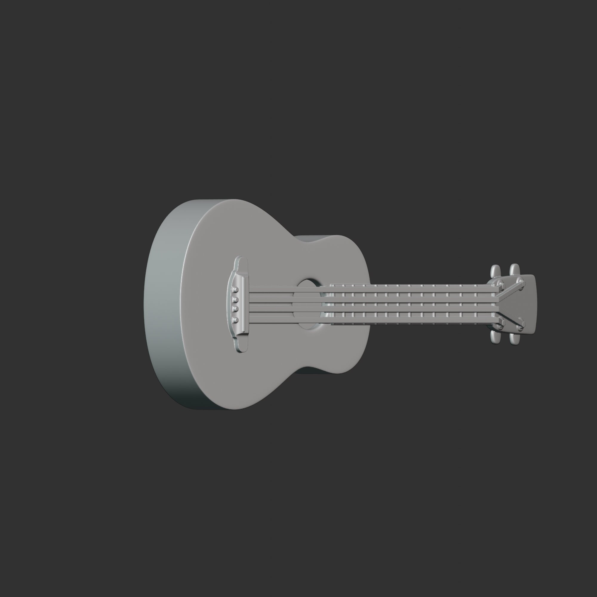 An Ukulele STL Model for 3D Printing. Action Figures Accessory. STL ...