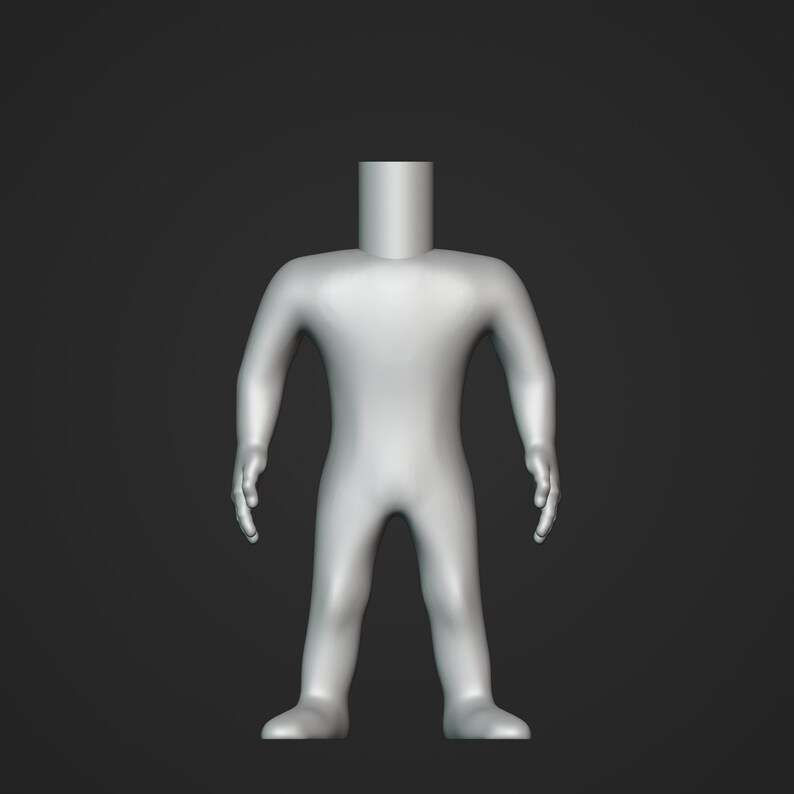 Basic Male Body 3D Model in a POP Style for 3D Printing. DIY - Etsy