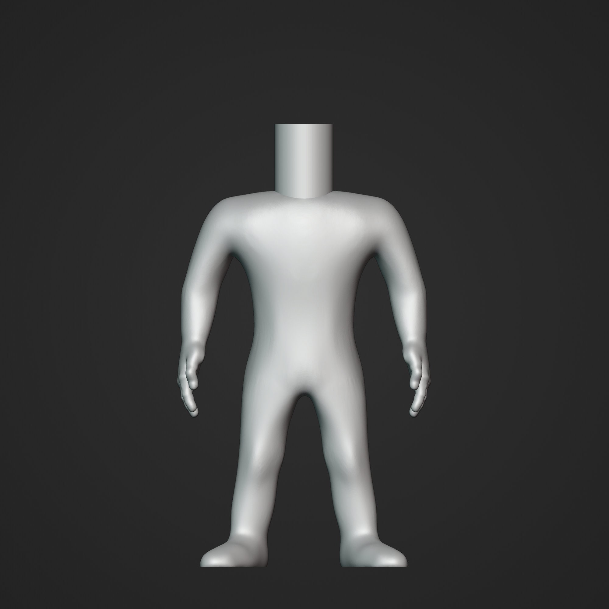 Basic Male Body 3D Model in a POP Style for 3D Printing. DIY - Etsy ...