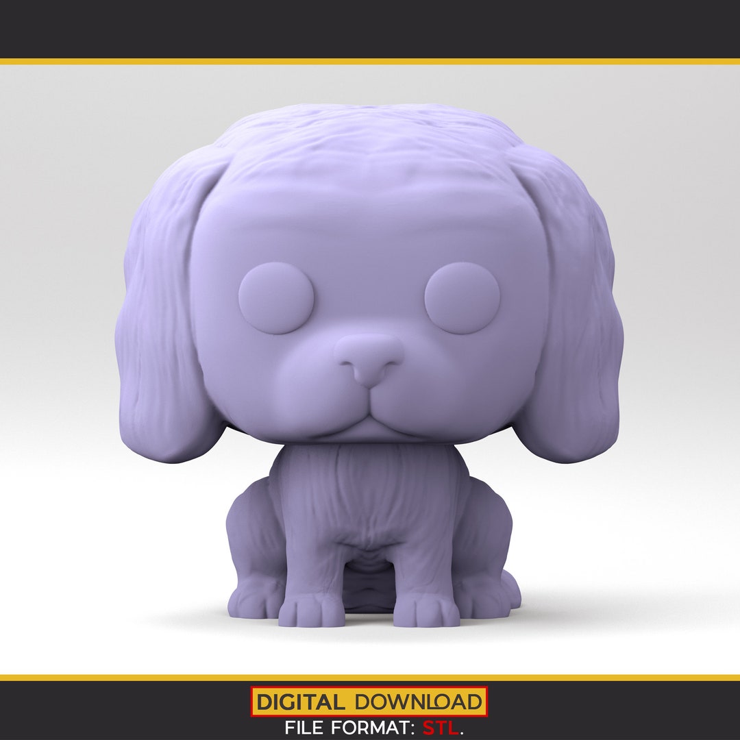 Dog 3D Model in a POP Style for 3D Printing. Fluffy Dog. STL File - Etsy