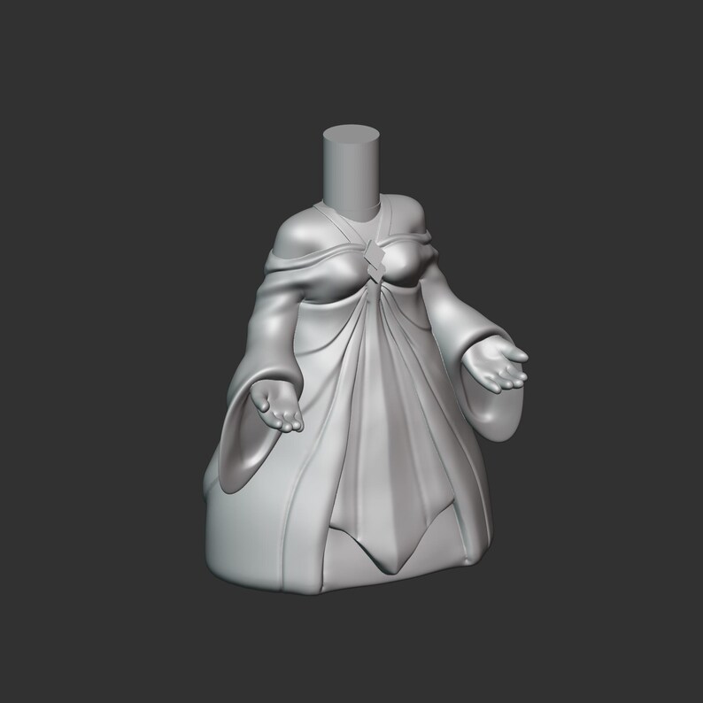 Chibi Female Body 3D Model: POP Style STL File (digital Download) - Etsy