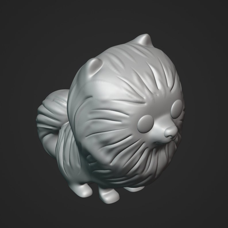 Pomeranian Spitz 3D Model: POP Style Dog (STL File) - Etsy
