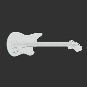 An Electric Guitar STL Model for 3D Printing. Action Figures Prop ...