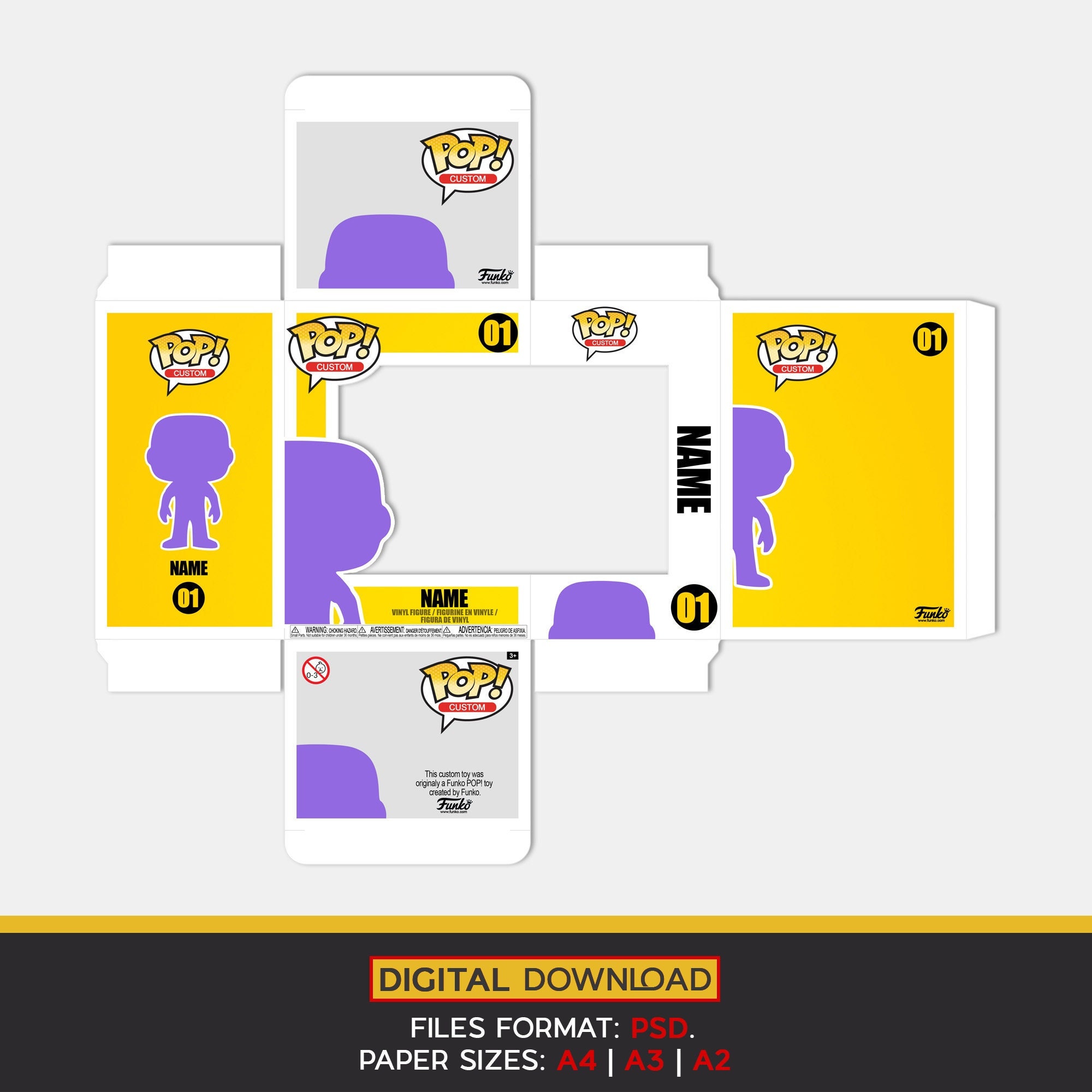 Funko Pop Box Template Free