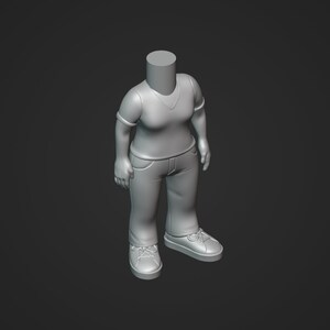 Female Body 3D Model in a POP Style for 3D Printing. Woman Body 3D ...