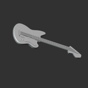 An Electric Guitar STL Model for 3D Printing. Action Figures Prop ...
