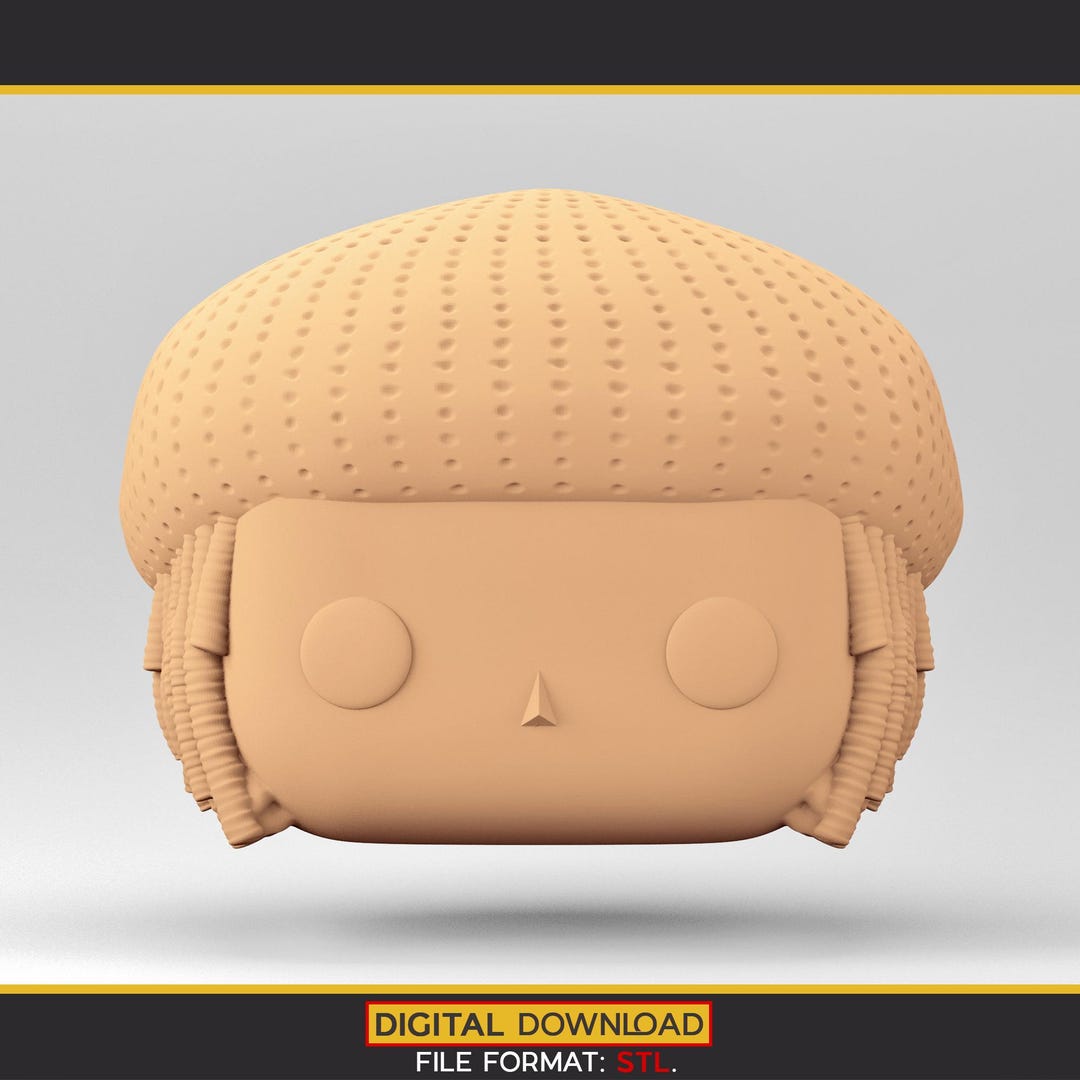 A Male Head 3D Model in a POP Style for 3D Printing. A Man Wearing a ...