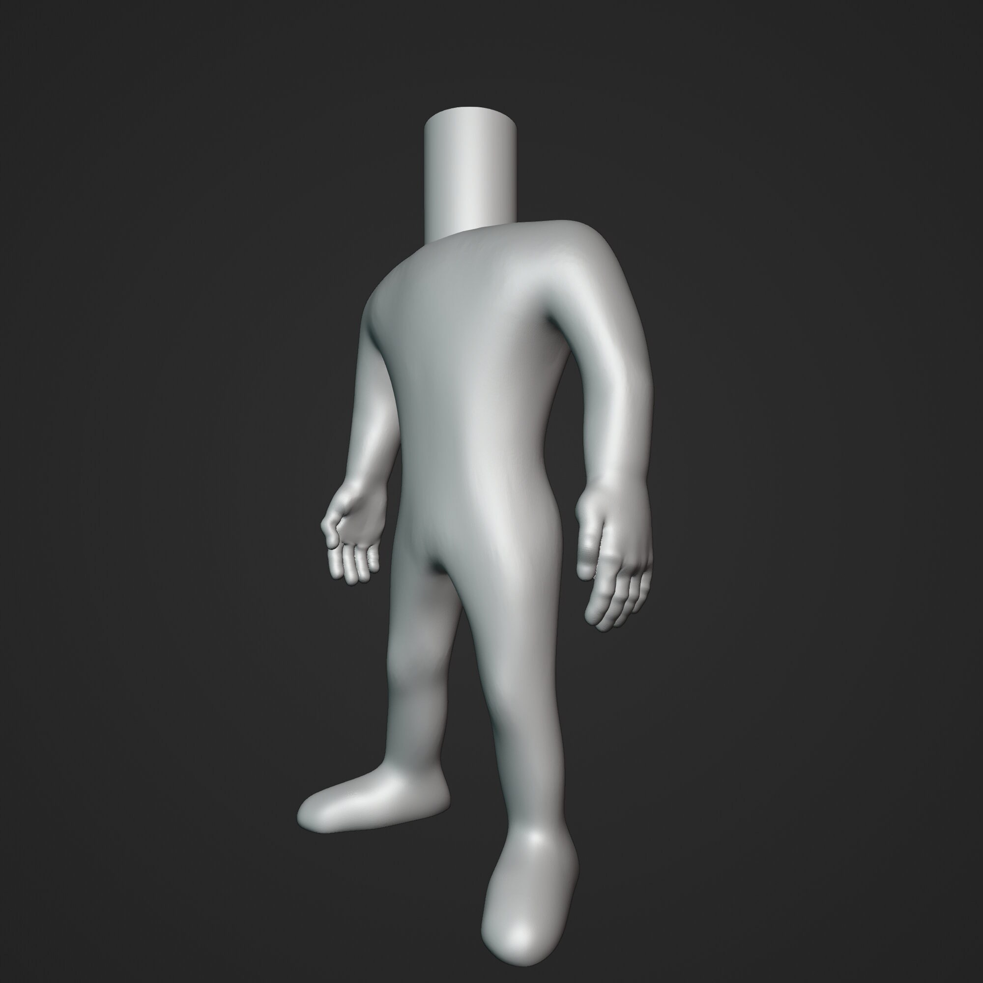 Basic Male Body 3D Model in a POP Style for 3D Printing. DIY - Etsy ...