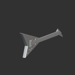 An Electric Guitar STL Model for 3D Printing. Action Figures Accessory ...