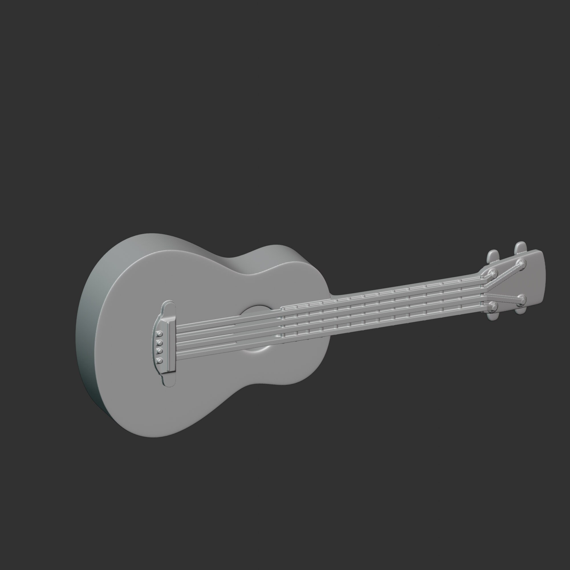 An Ukulele STL Model for 3D Printing. Action Figures Accessory. STL ...