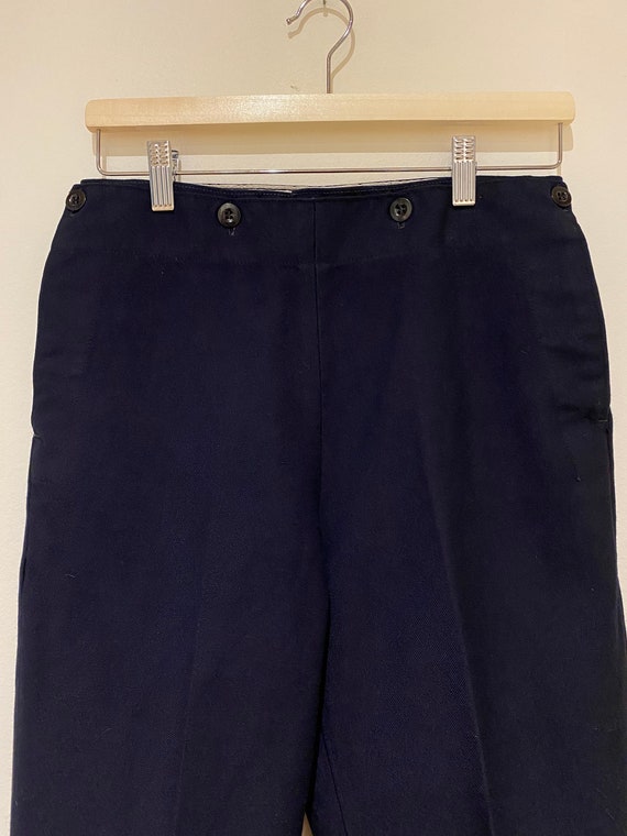 Marine Nationale wool bridge sailor pants high waist … - Gem