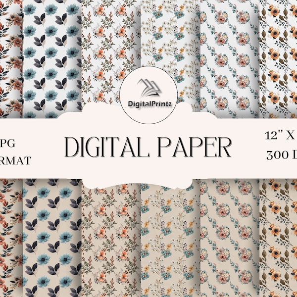 Vintage Floral Paper - Etsy