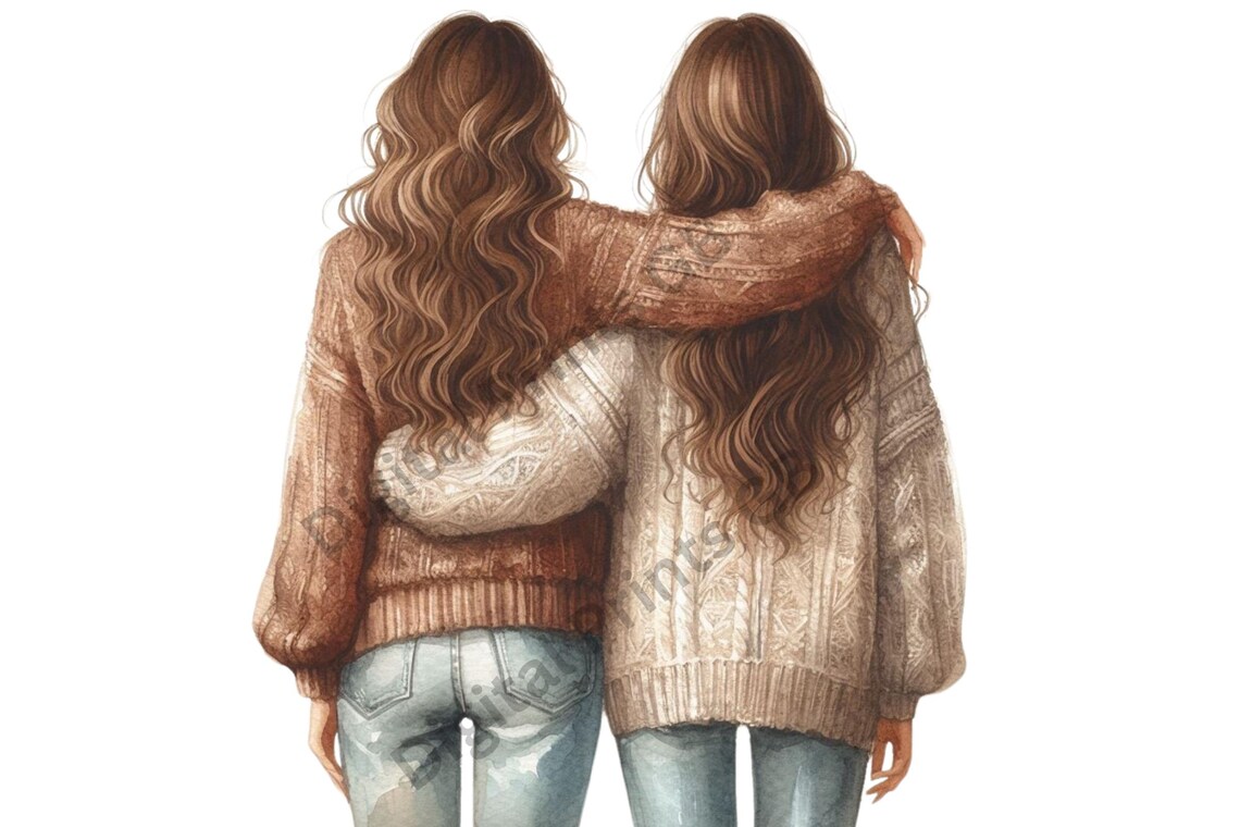 Autumn Friends Clipart | Fall Sweater PNG Graphics (digital Download ...