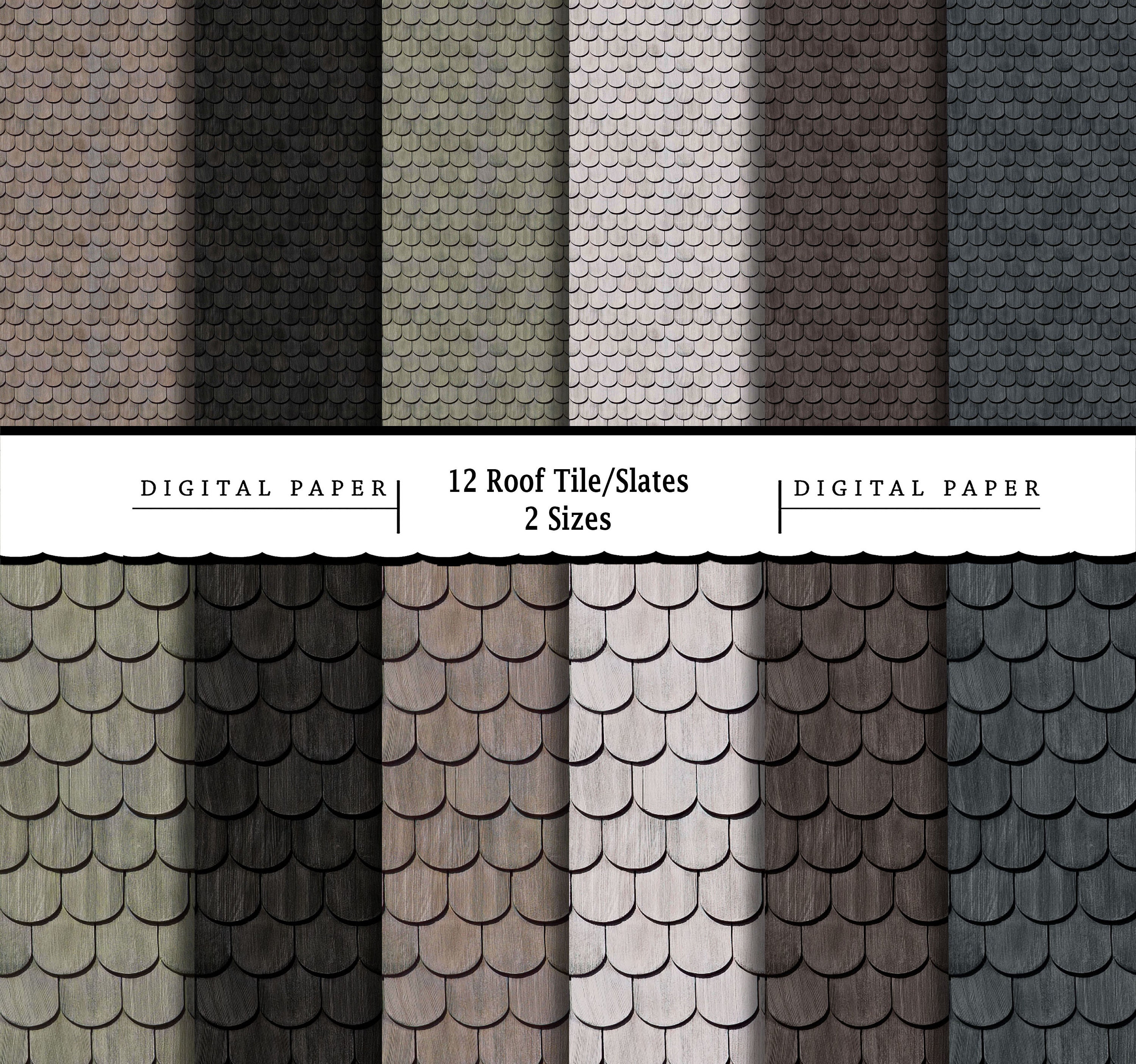 Roof Tiles Textures Seamless