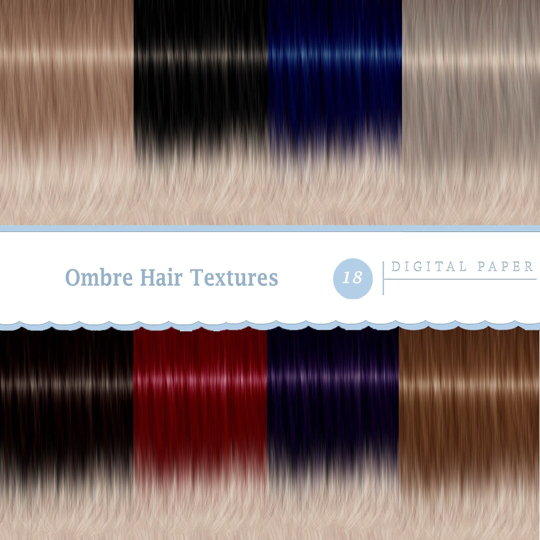 18 Ombre Hair Textures: 3D Modeling Resource (digital Download) - Etsy