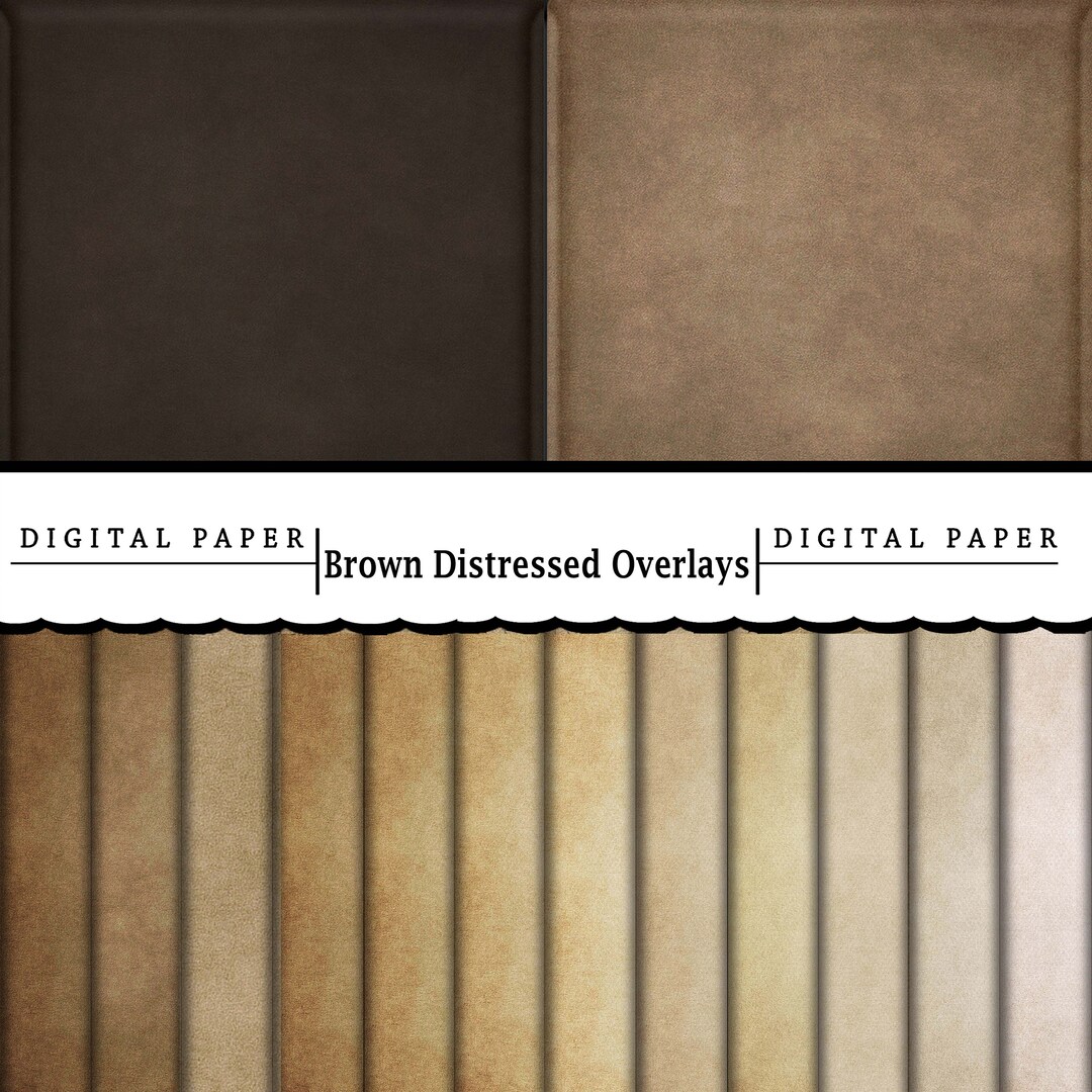 14 Brown Fine Art Distressed Overlays, Photography, Digital ...