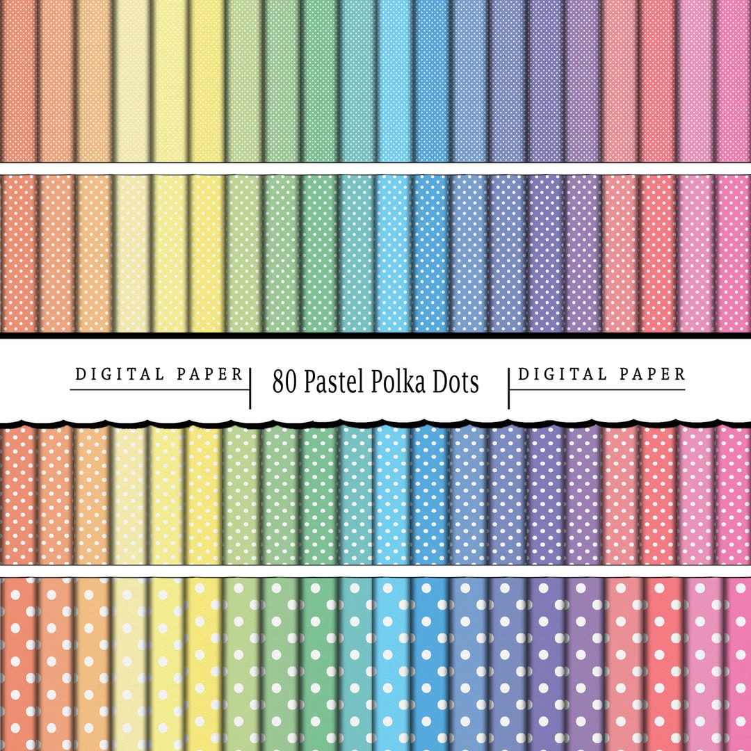80 Polka Dot Textures/digital Papers/printable Digital Paper ...