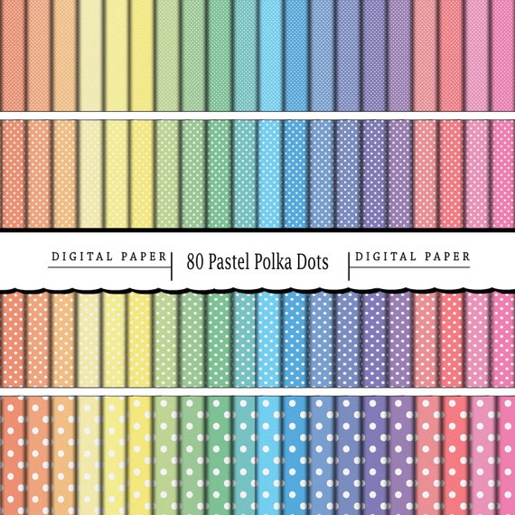 80 Polka Dot Textures/Digital Papers/Printable Digital | Etsy